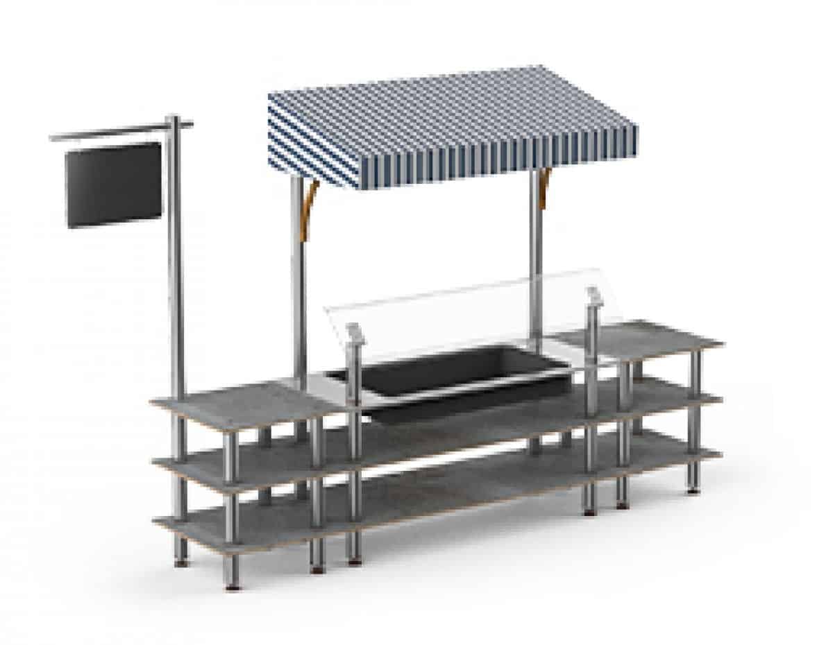 CLASSIC CANOPY STATION WITH HIGH SNEEZE GUARD - Mogogo F&B Furniture