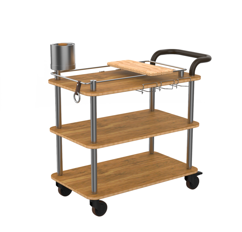 MIXOLOGY CARTWITH LEATHER HANDLE