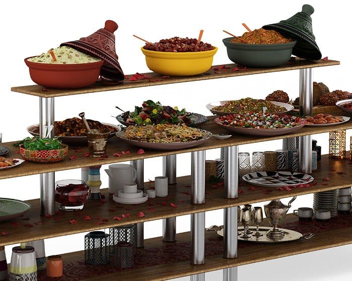 DOUBLE DISPLAY BUFFET - Mogogo F&B Furniture