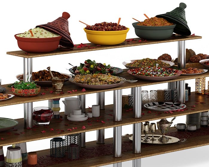 DOUBLE DISPLAY BUFFET - Mogogo F&B Furniture