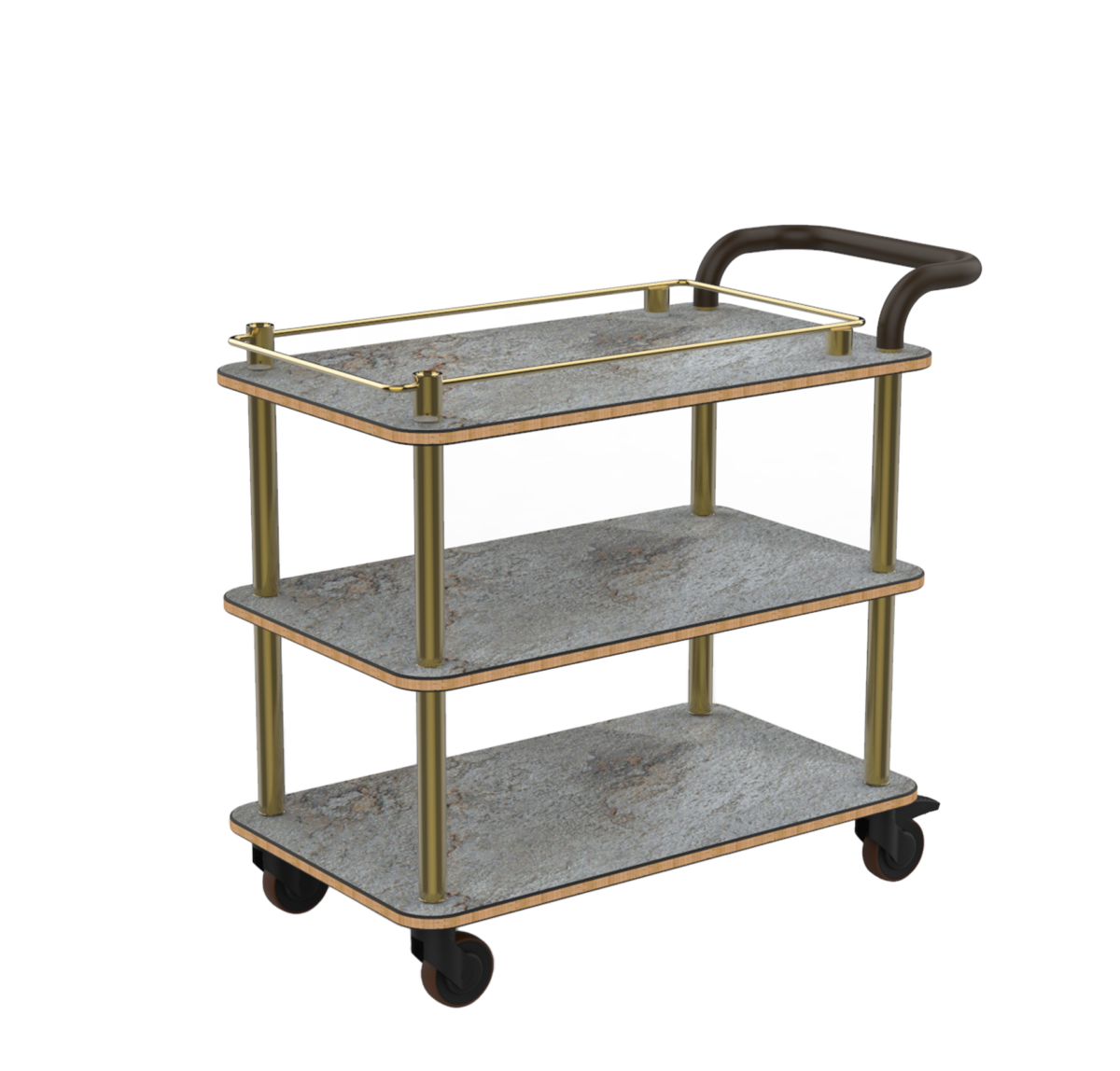 TOP BORDER CART WITH LEATHER HANDLE