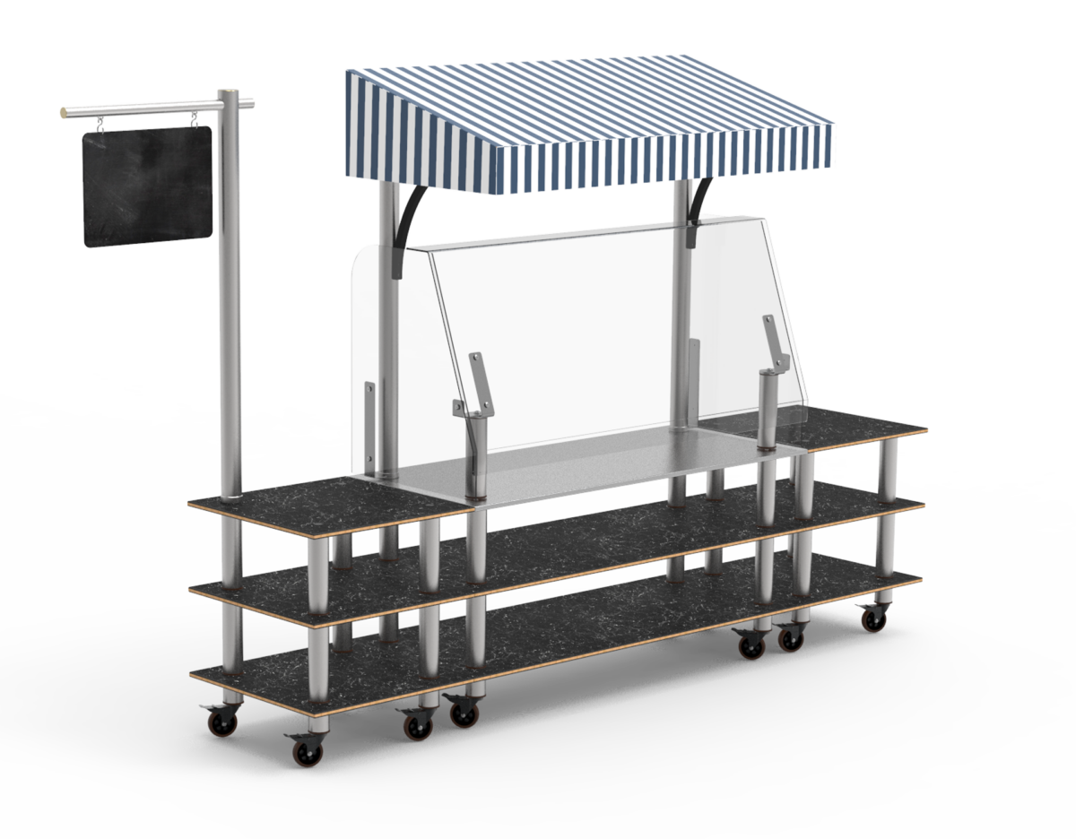 CLASSIC CANOPY STATION WITH HIGH SNEEZE GUARD - Mogogo F&B Furniture