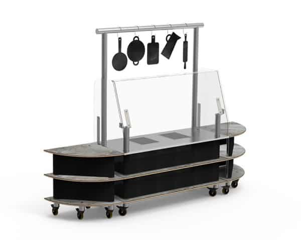 CLASSIC CURVED INDUCTION STATION WITH ARCH AND HIGH SNEEZE GUARD ...