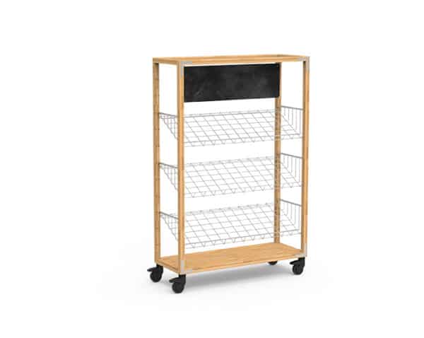 ANGLED SHELF SIGNAGE UNIT - Mogogo F&B Furniture