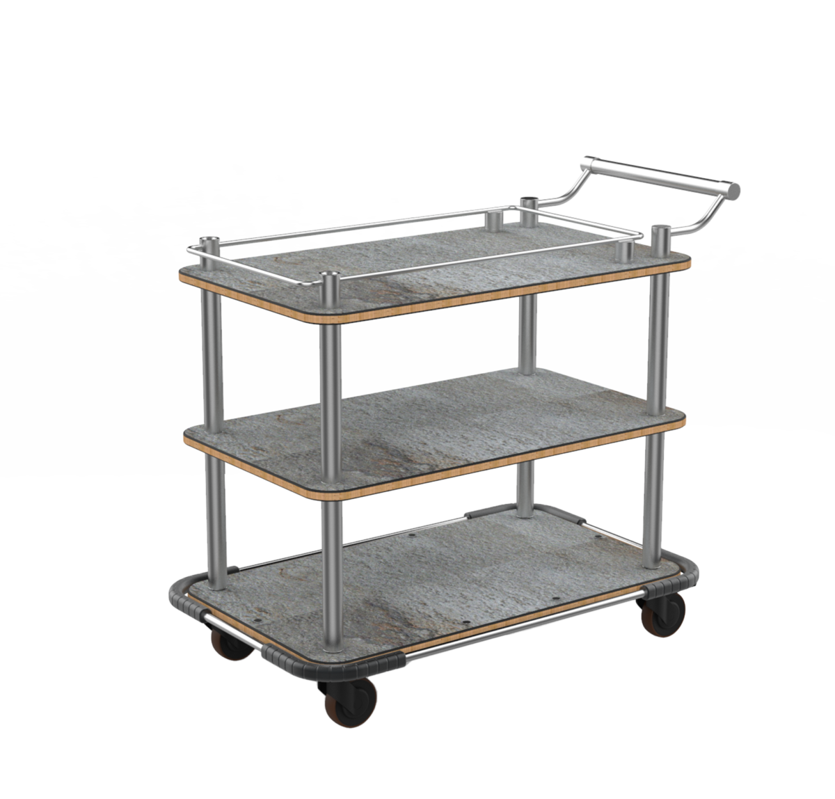 TOP BORDER CART WITH STAINLESS STEEL HANDLE AND HEAVY DUTY BUMPER ...
