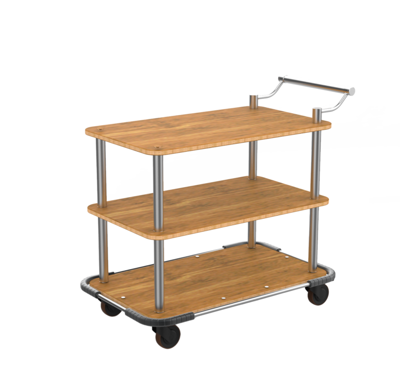 SERVICE CART WITH STAINLESS STEEL HANDLE AND HEAVY DUTY BUMPER - Mogogo ...