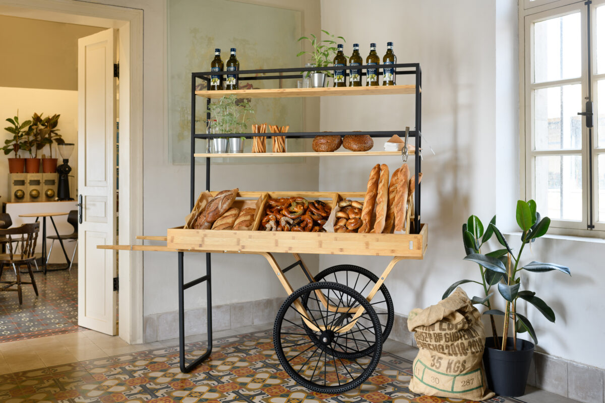 CART WITH SHELVES AND CRATES - Mogogo F&B Furniture